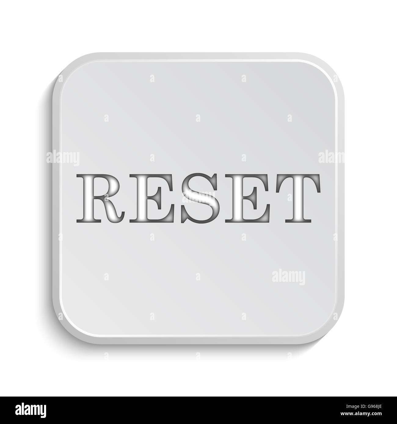 Reset icon. Internet button on white background Stock Photo - Alamy