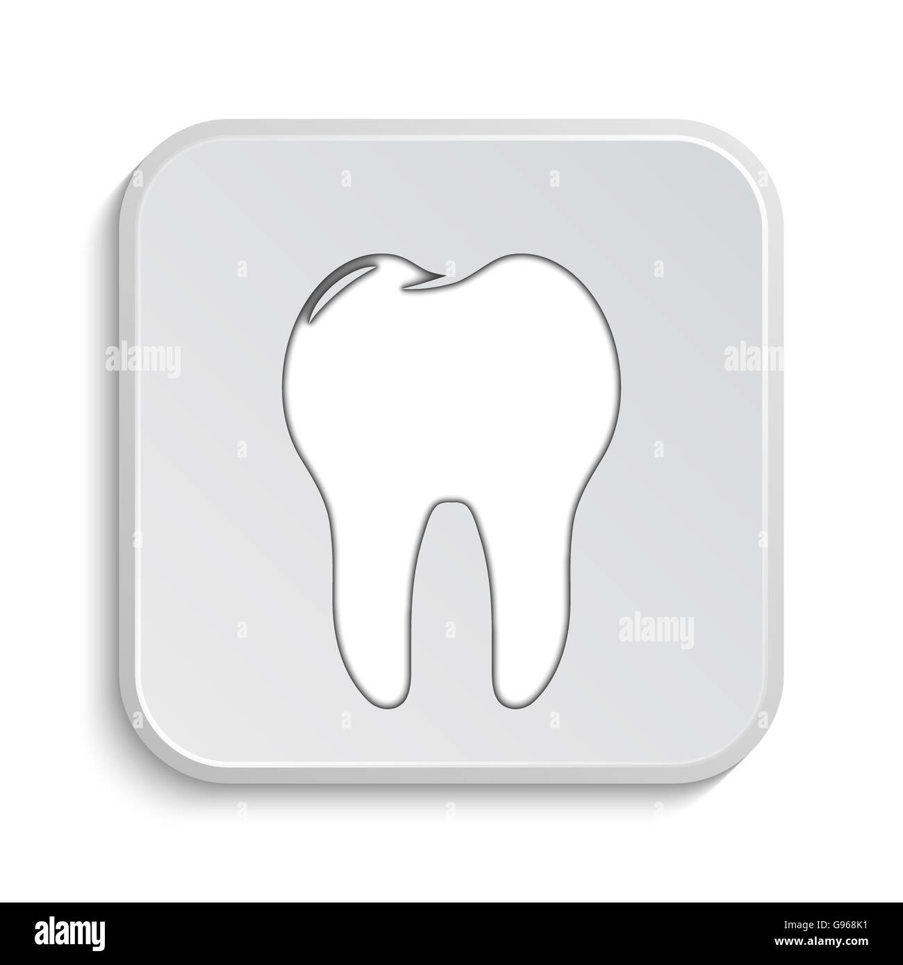 Tooth icon. Internet button on white background Stock Photo - Alamy