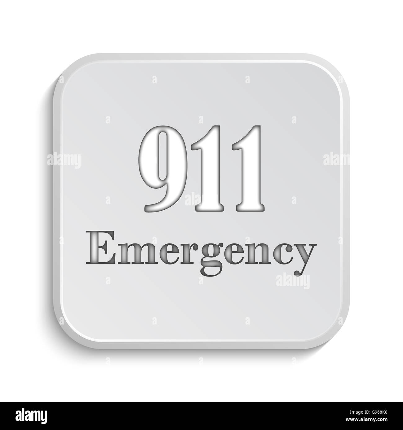 911 Emergency icon. Internet button on white background Stock Photo - Alamy