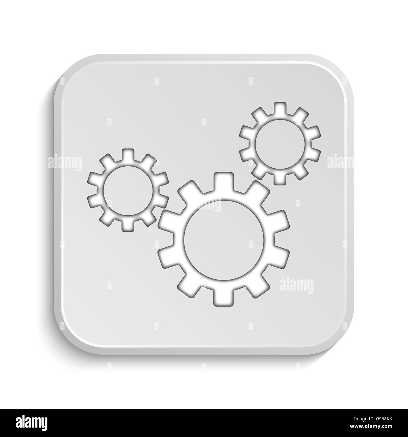 Settings icon. Internet button on white background Stock Photo - Alamy