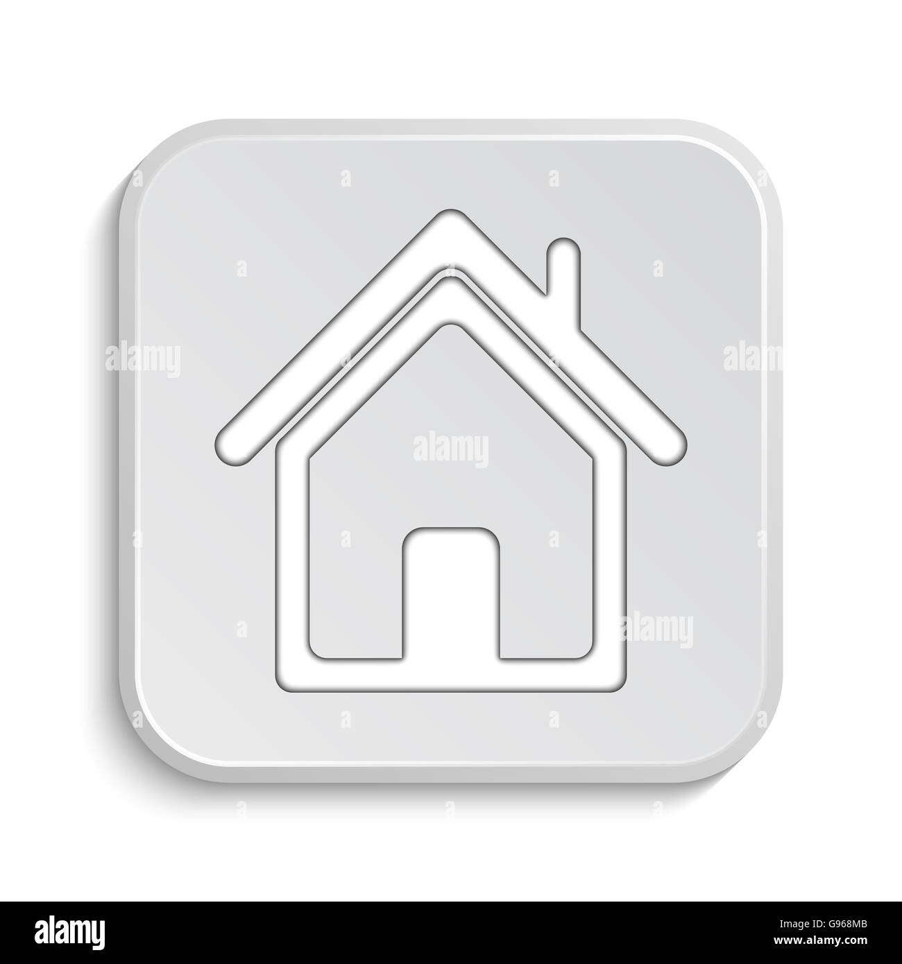 Home icon. Internet button on white background Stock Photo - Alamy