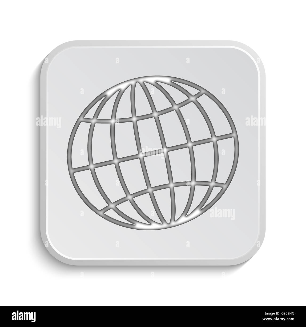 Globe icon. Internet button on white background Stock Photo - Alamy