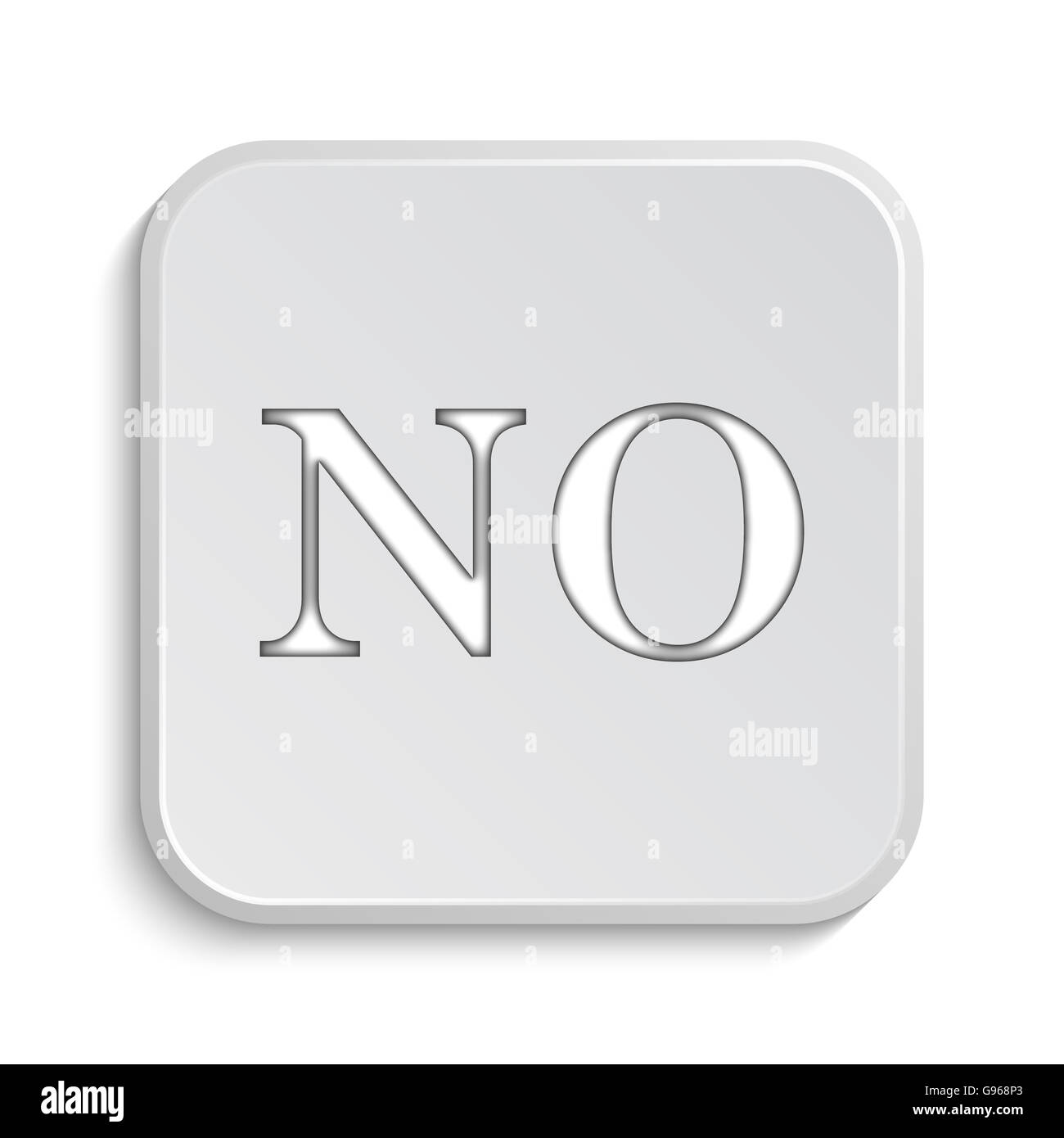 No icon. Internet button on white background Stock Photo - Alamy