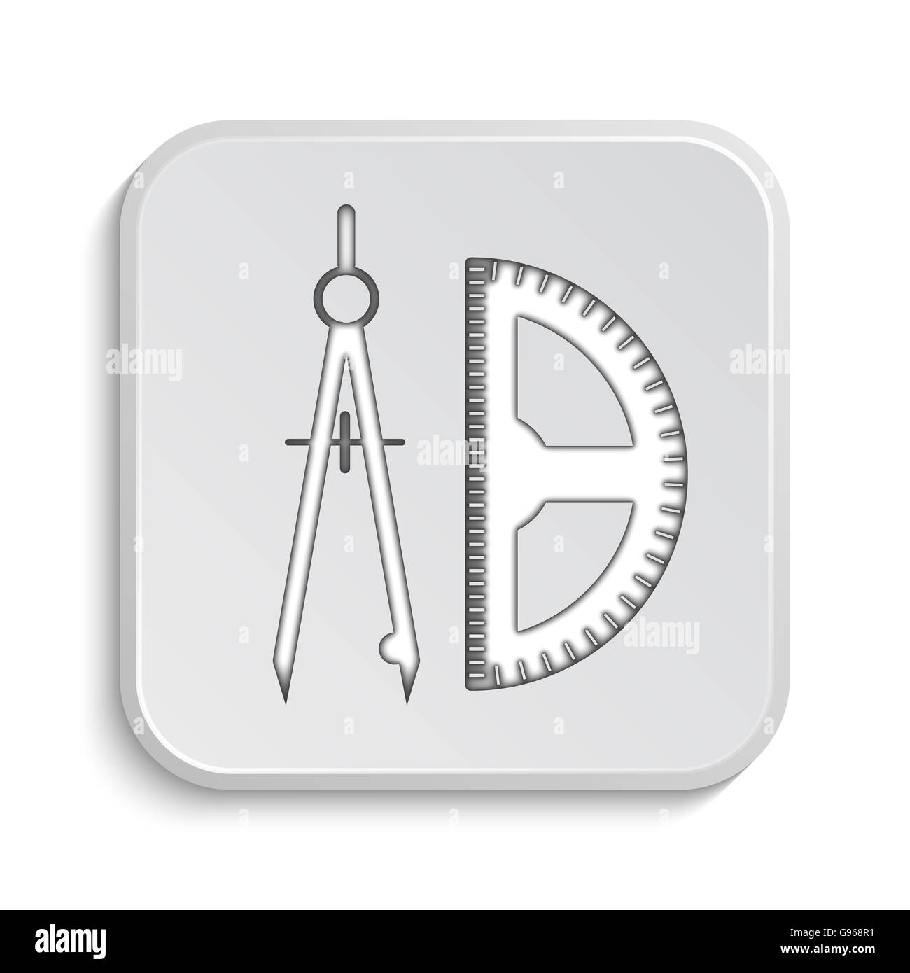 E-learning icon. Internet button on white background Stock Photo - Alamy