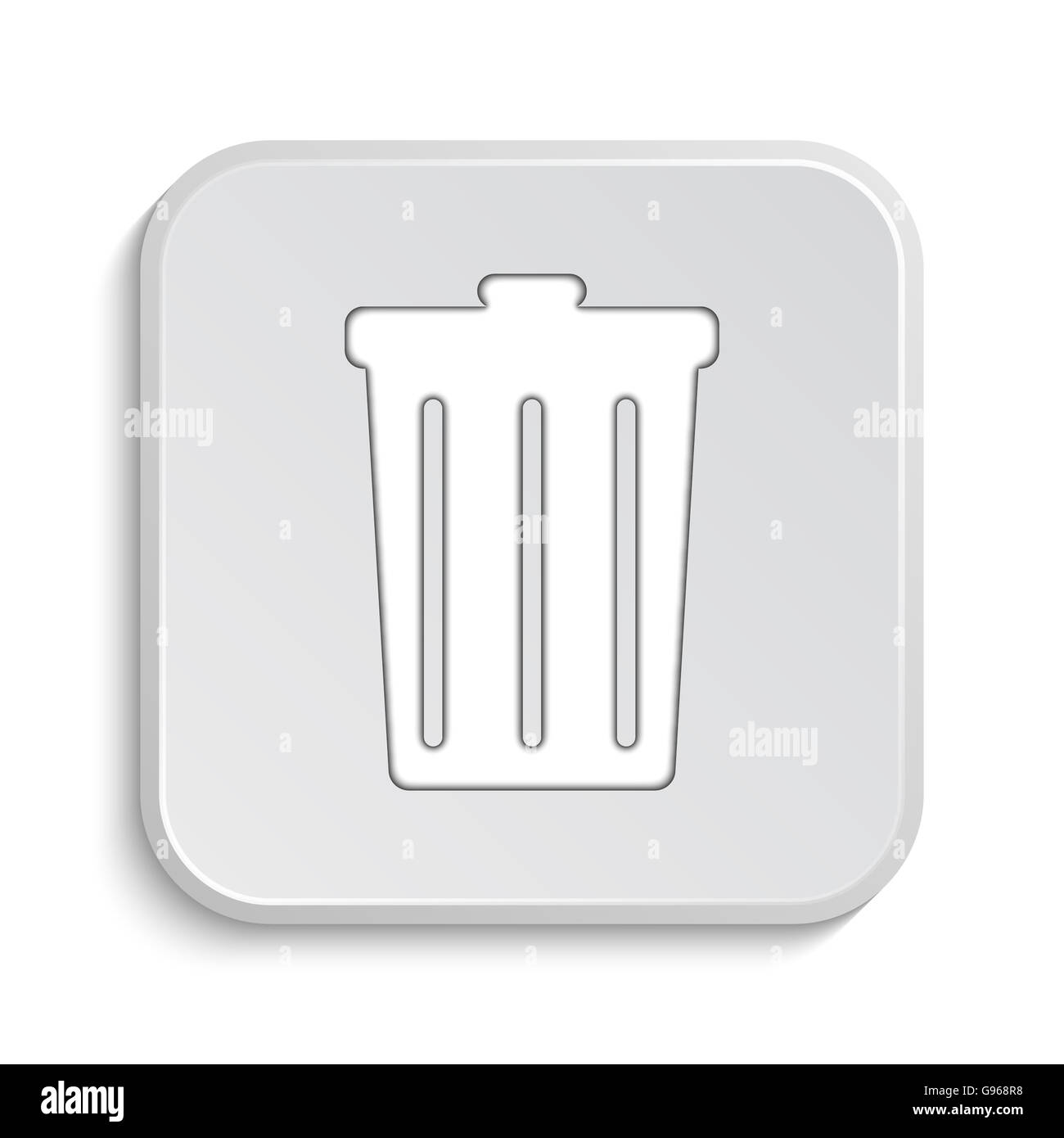 Bin icon. Internet button on white background Stock Photo - Alamy