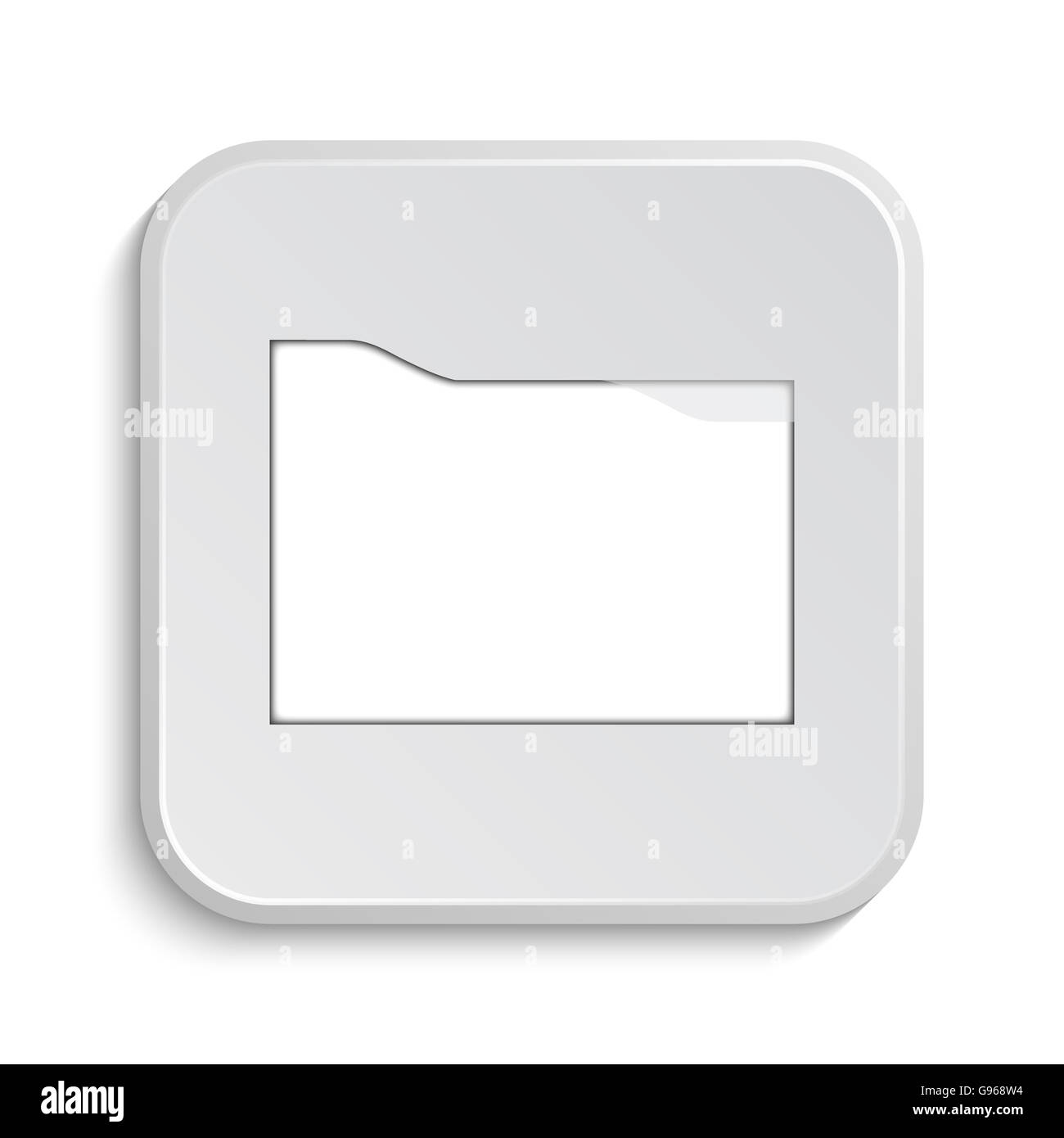 Folder icon. Internet button on white background Stock Photo - Alamy