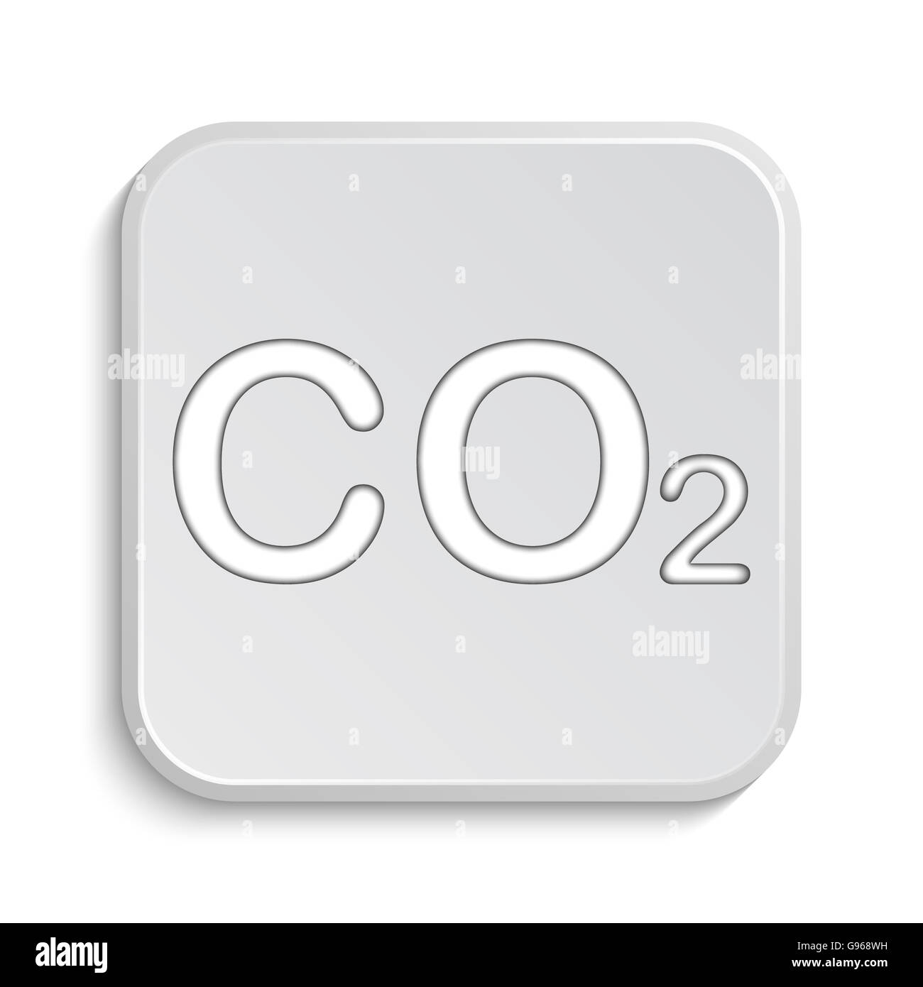 CO2 icon. Internet button on white background Stock Photo - Alamy