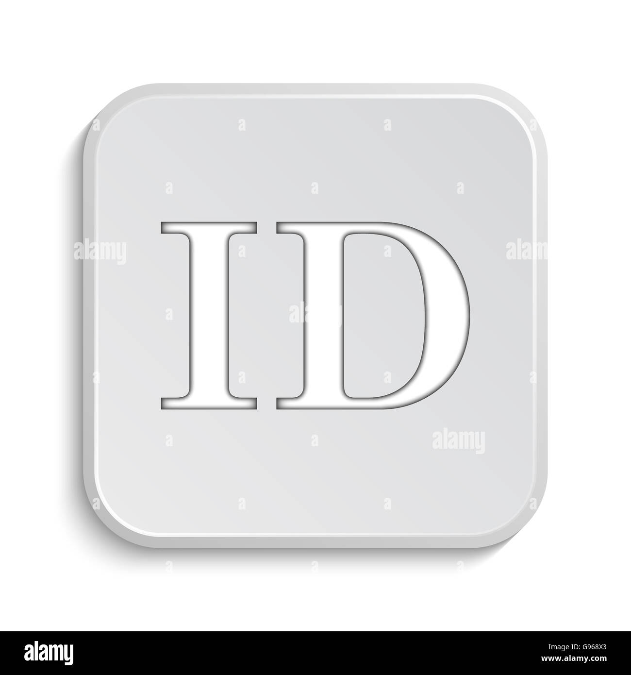 ID icon. Internet button on white background Stock Photo - Alamy