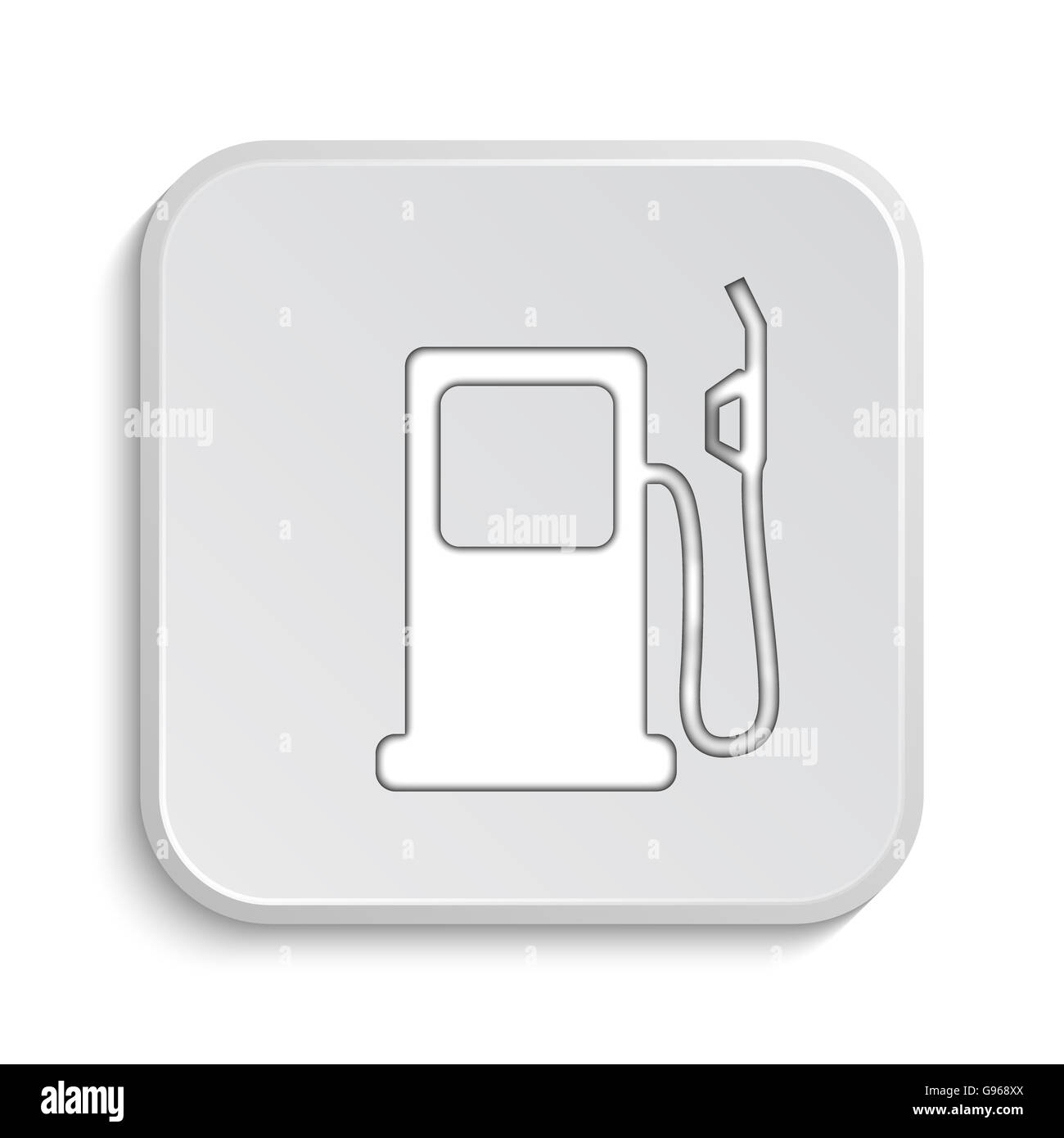 Gas pump icon. Internet button on white background Stock Photo - Alamy
