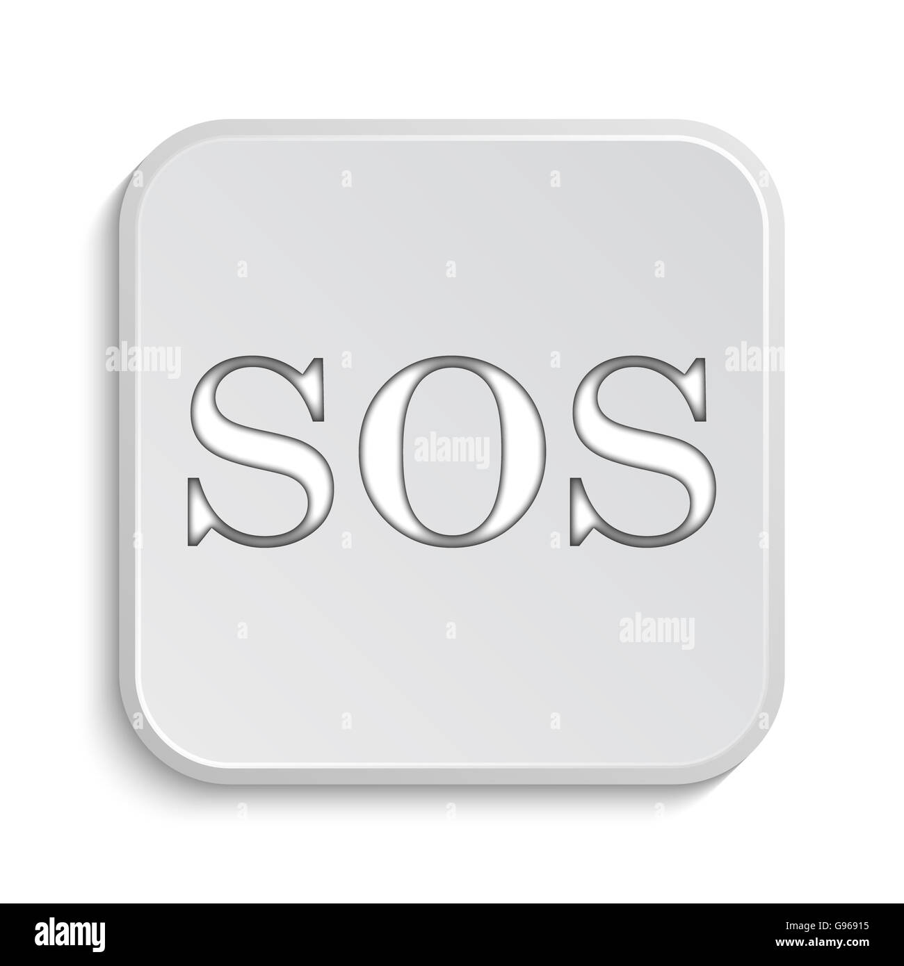SOS icon. Internet button on white background Stock Photo - Alamy
