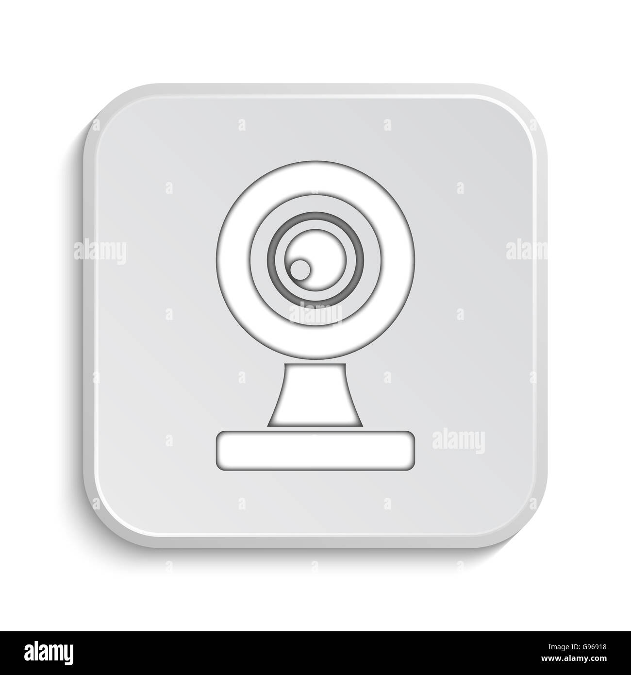 Webcam icon. Internet button on white background Stock Photo - Alamy