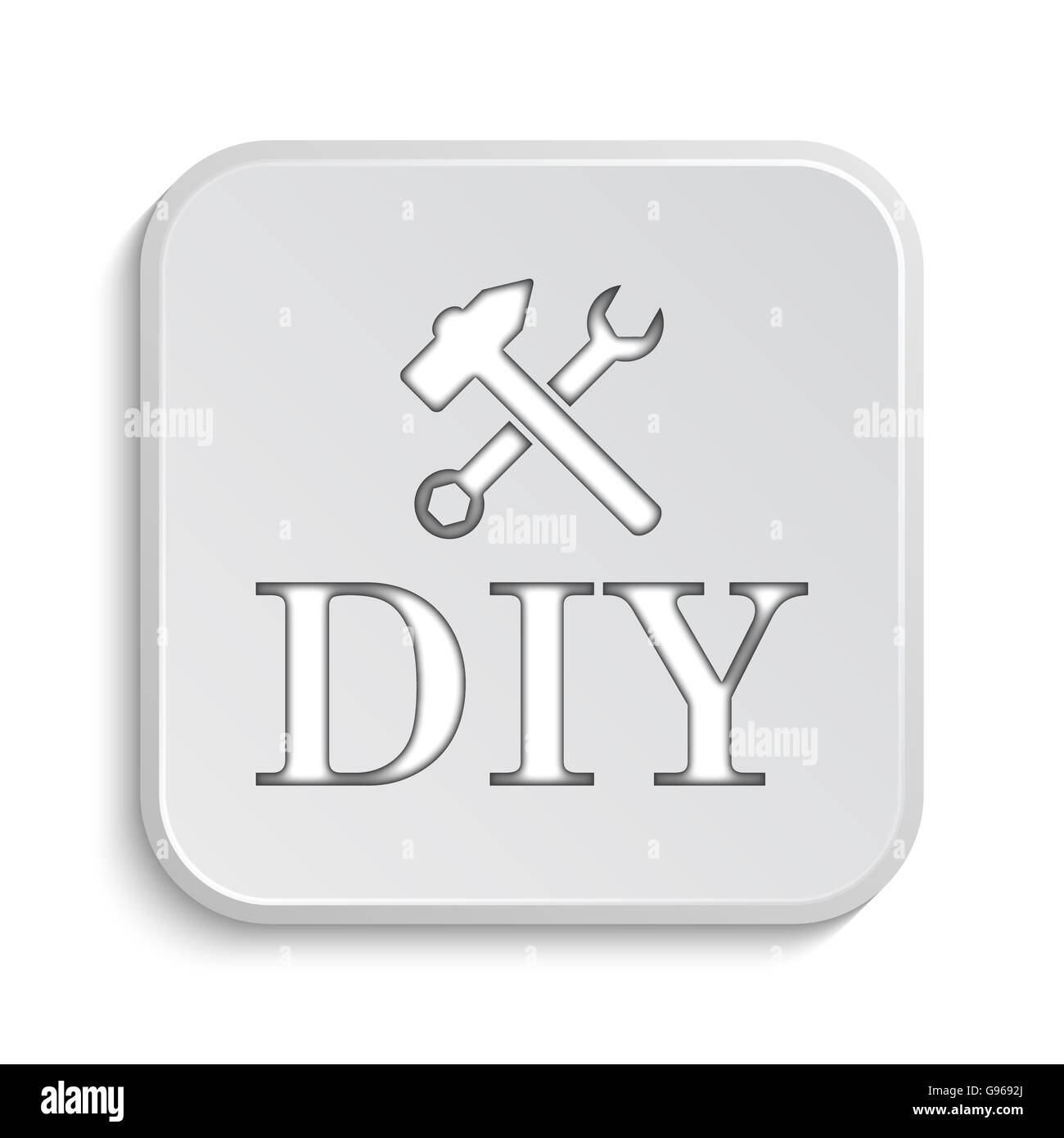 DIY icon. Internet button on white background Stock Photo - Alamy