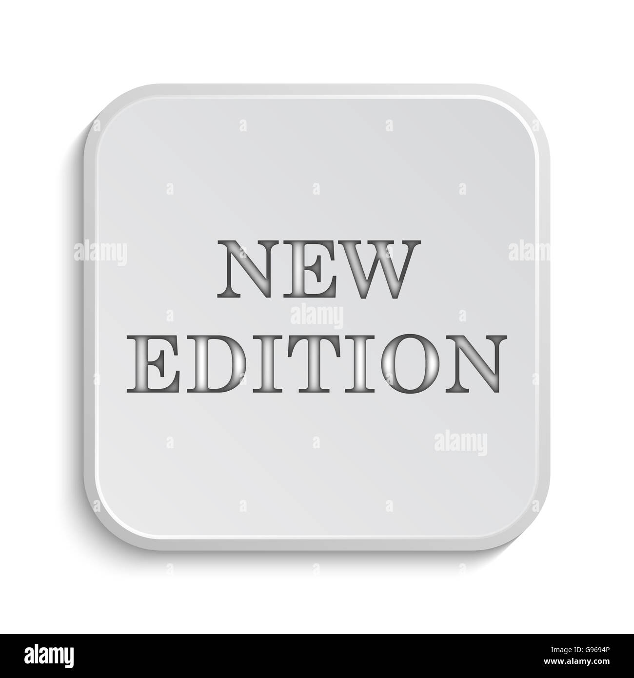 New edition icon. Internet button on white background Stock Photo - Alamy