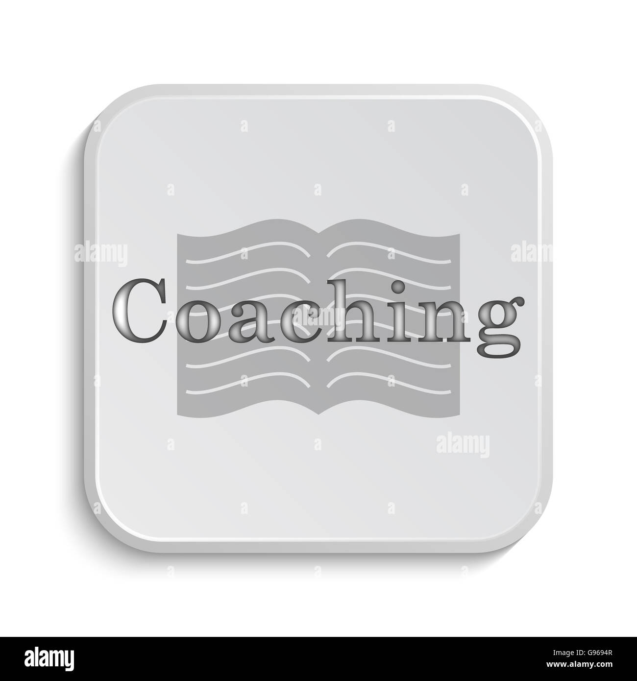 Coaching icon. Internet button on white background Stock Photo - Alamy