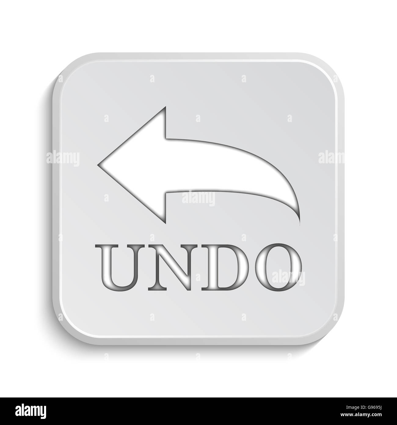 Undo icon. Internet button on white background Stock Photo - Alamy