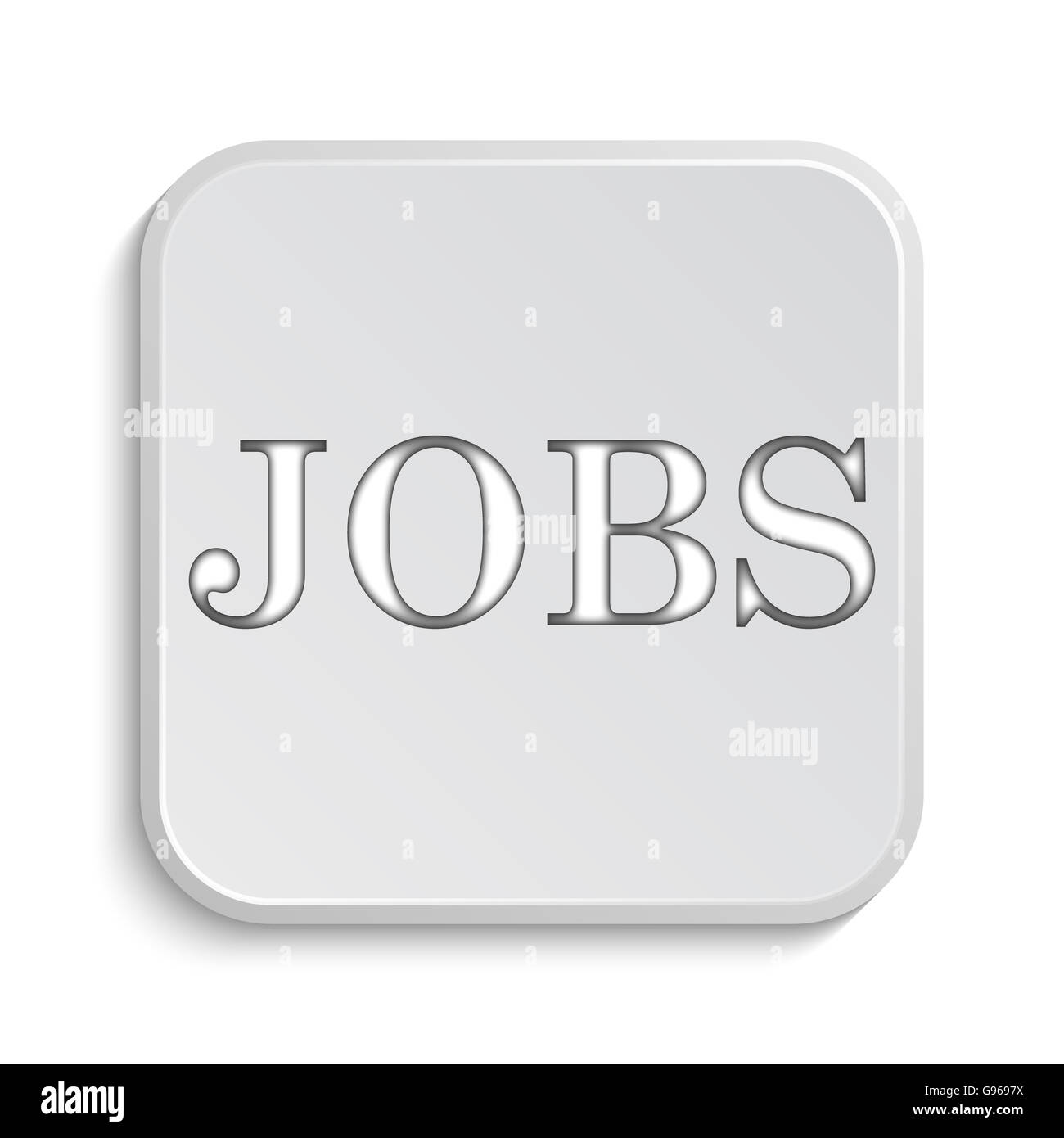 Jobs icon. Internet button on white background Stock Photo - Alamy