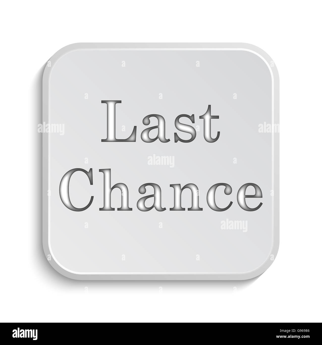 Last chance icon. Internet button on white background Stock Photo - Alamy