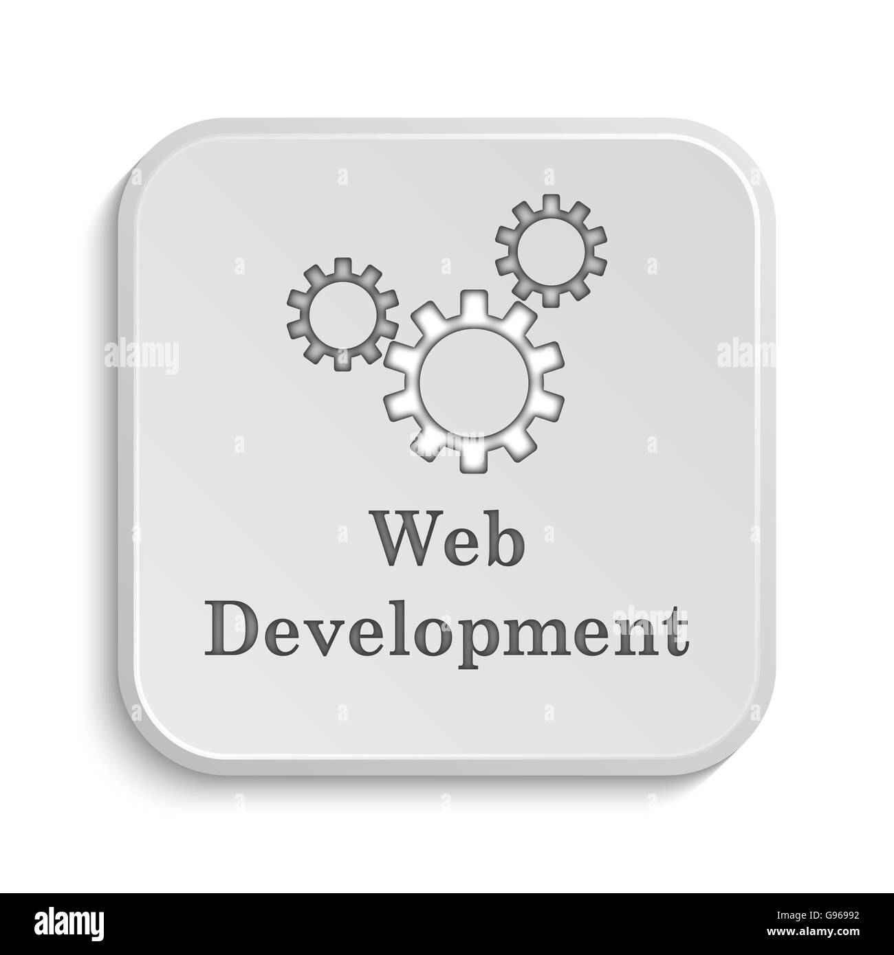 Web development icon. Internet button on white background Stock Photo ...