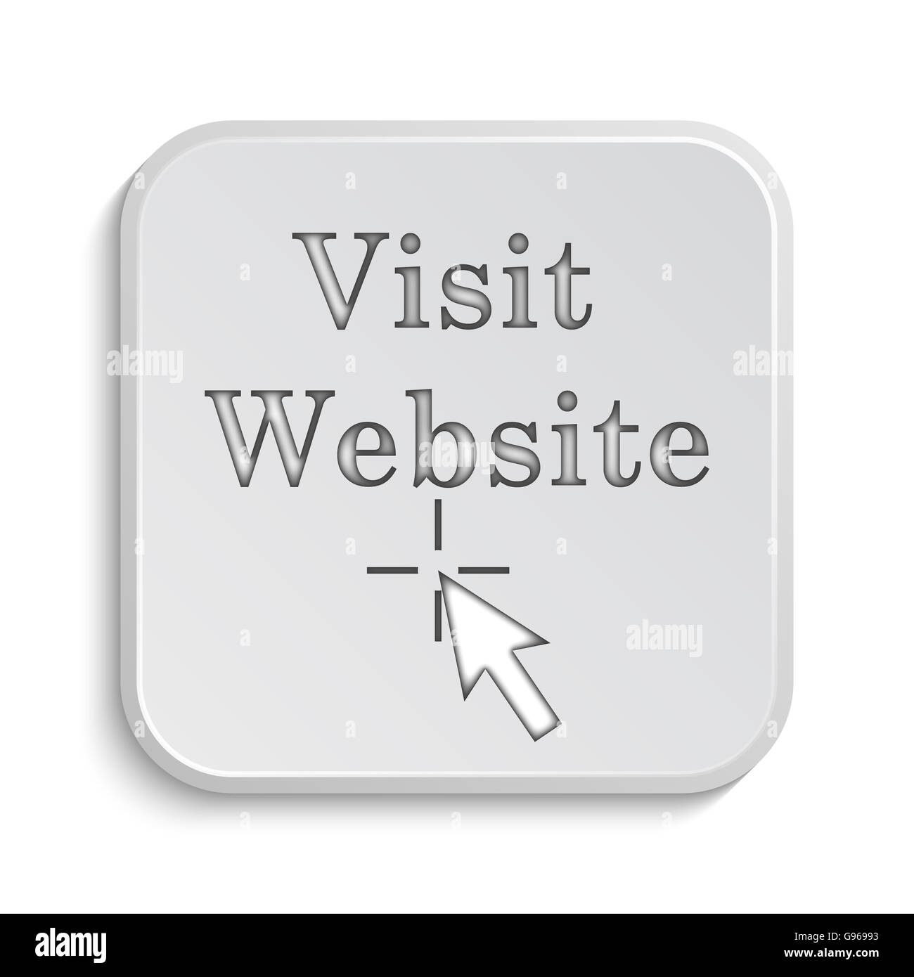 Visit website icon. Internet button on white background Stock Photo - Alamy