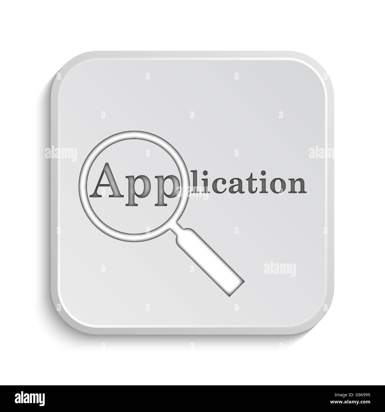 Application icon. Internet button on white background Stock Photo - Alamy