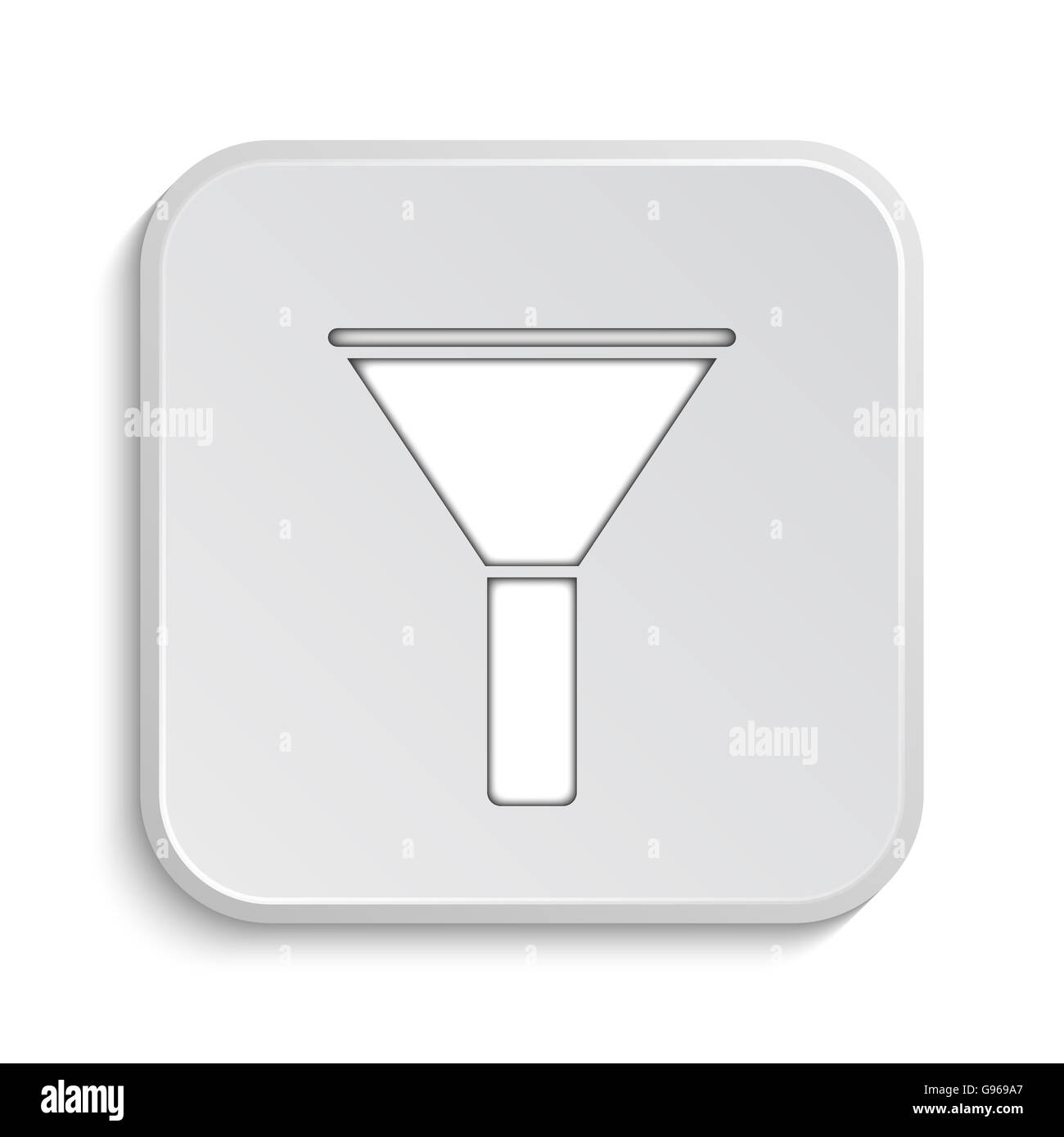 Filter icon. Internet button on white background Stock Photo - Alamy