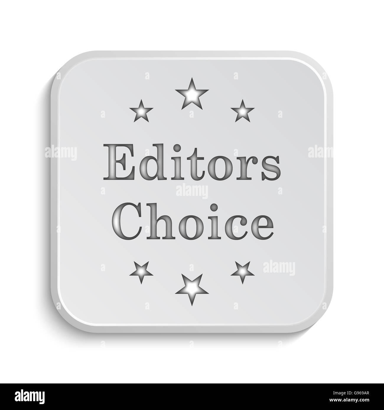 Editors choice icon. Internet button on white background Stock Photo ...