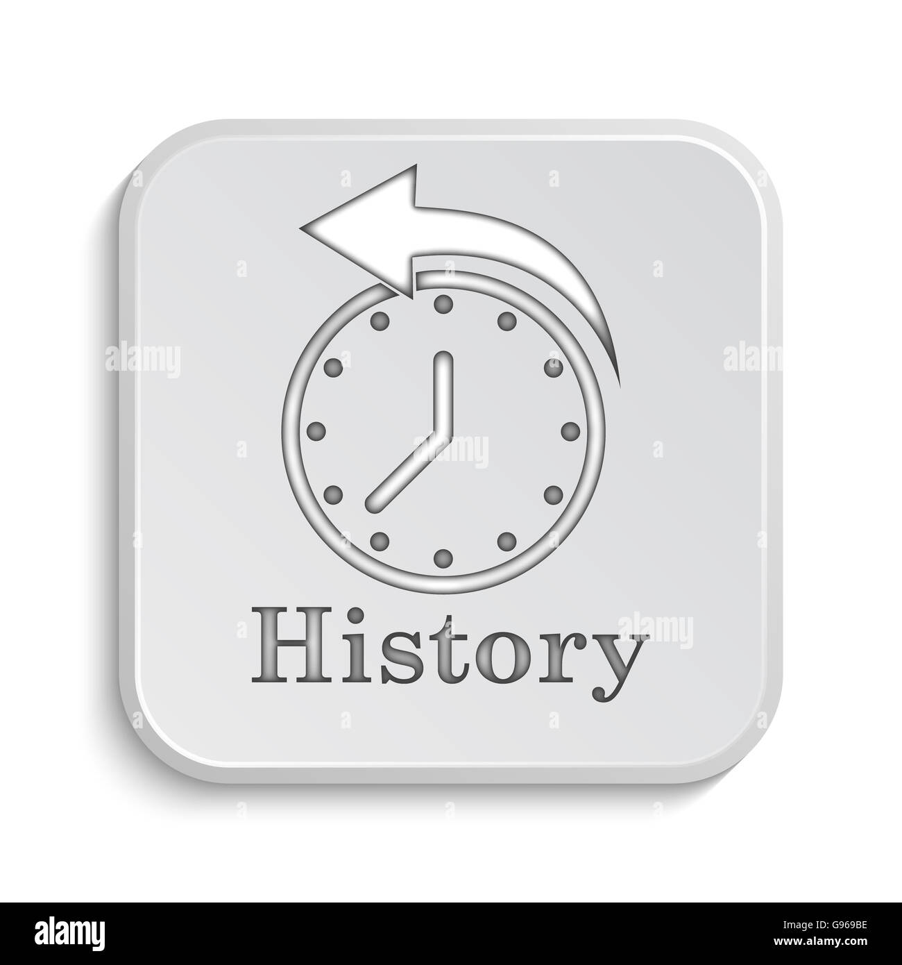 History icon. Internet button on white background Stock Photo - Alamy