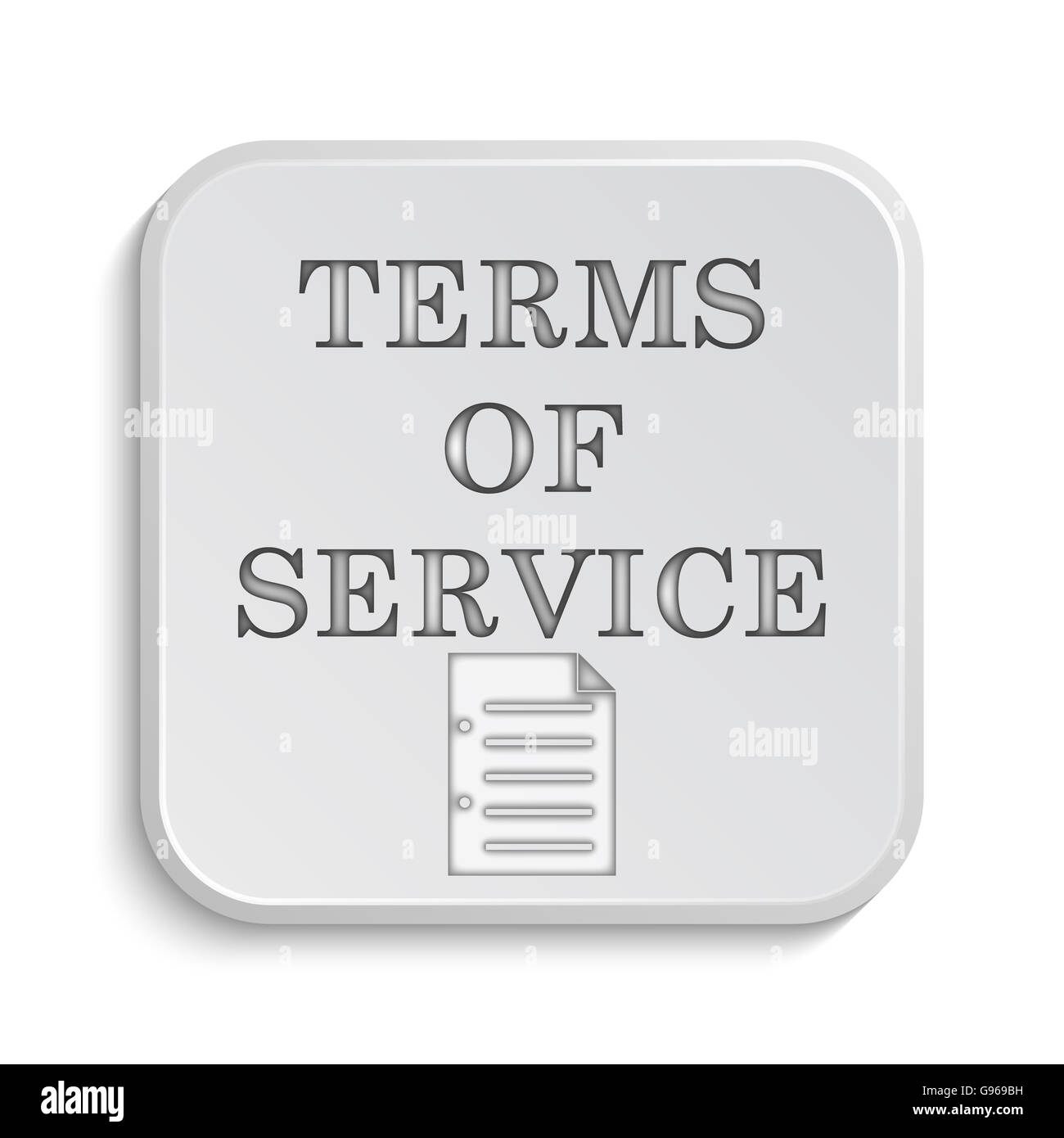 Terms of service icon. Internet button on white background Stock Photo ...