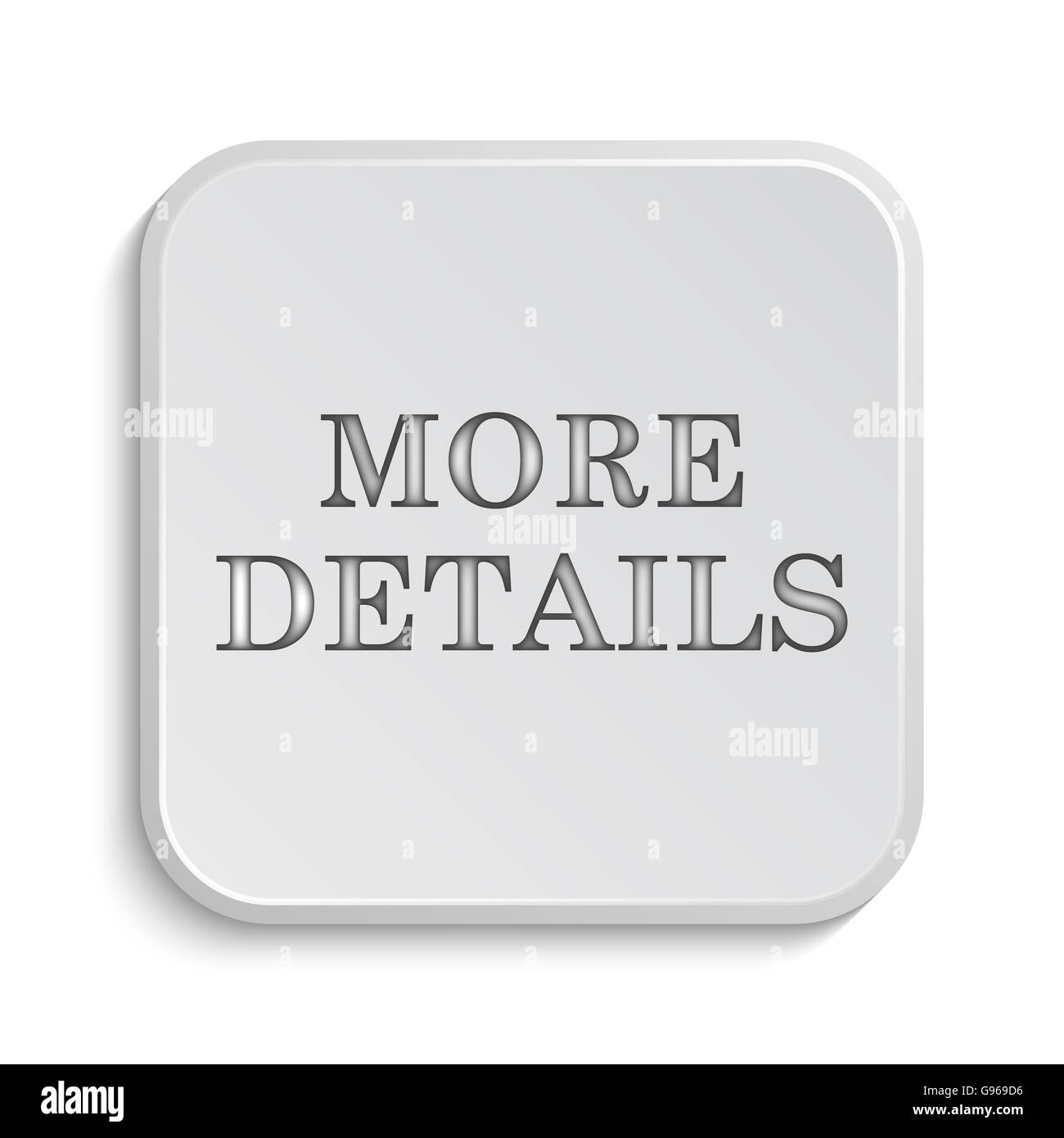 More details icon. Internet button on white background Stock Photo - Alamy