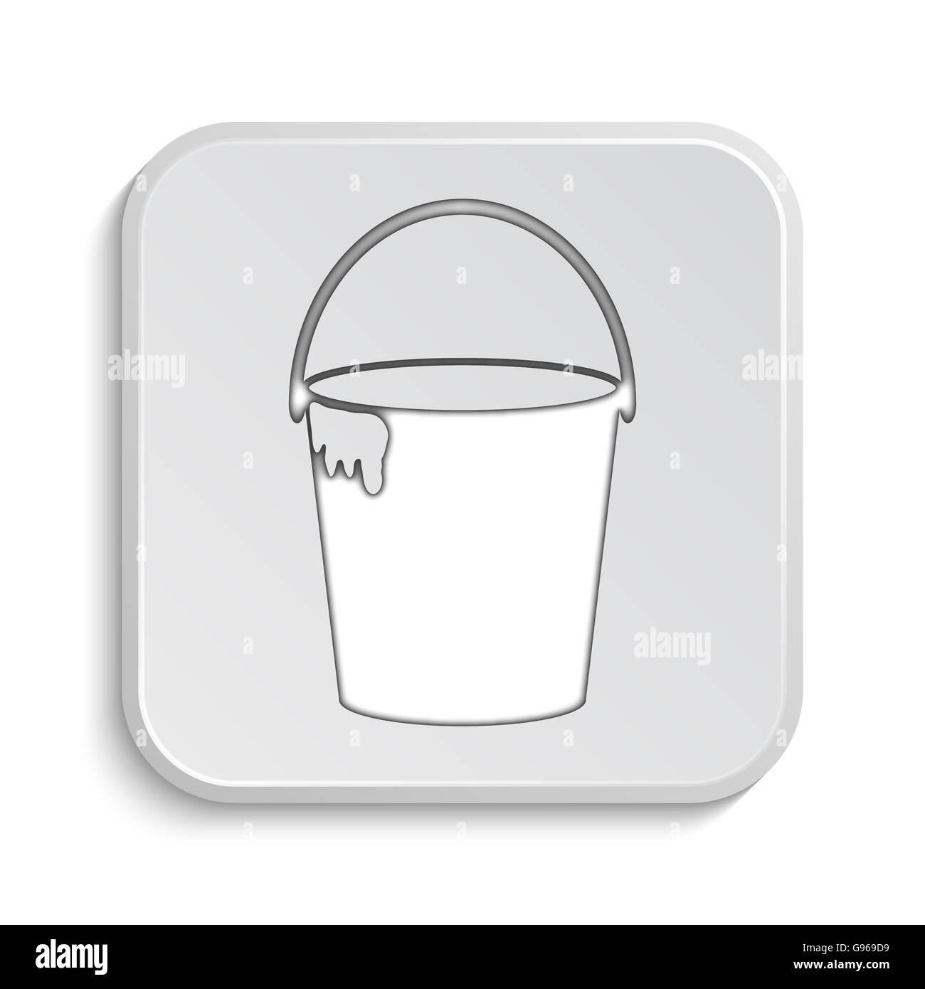 Bucket icon. Internet button on white background Stock Photo - Alamy