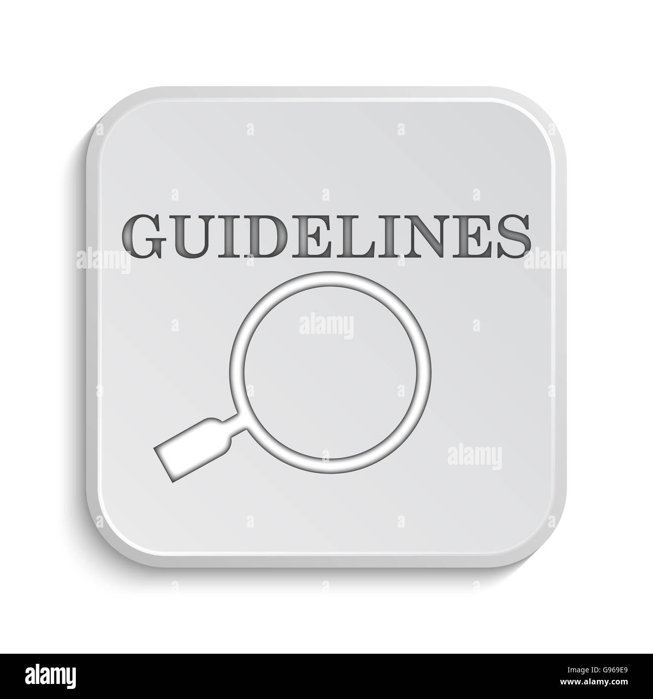 Guidelines icon. Internet button on white background Stock Photo - Alamy