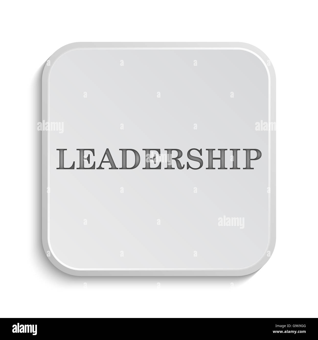 Leadership icon. Internet button on white background Stock Photo - Alamy