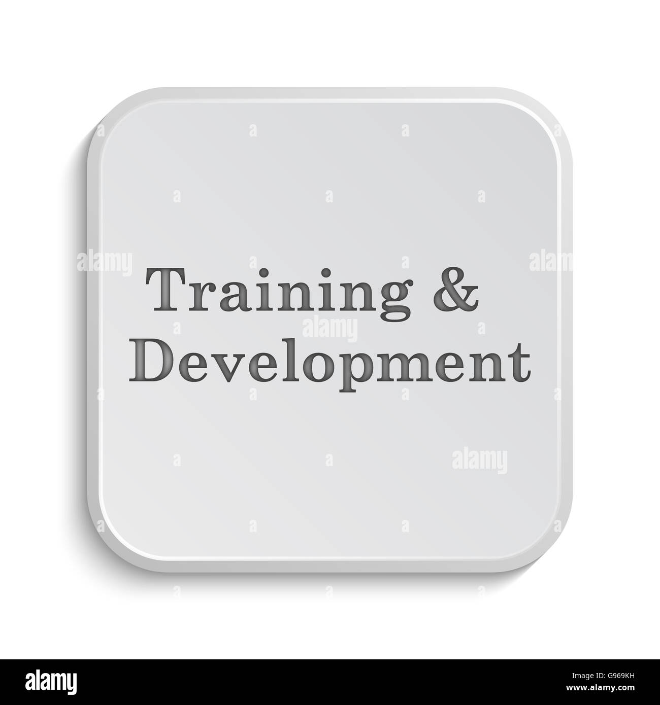 Training and development icon. Internet button on white background ...