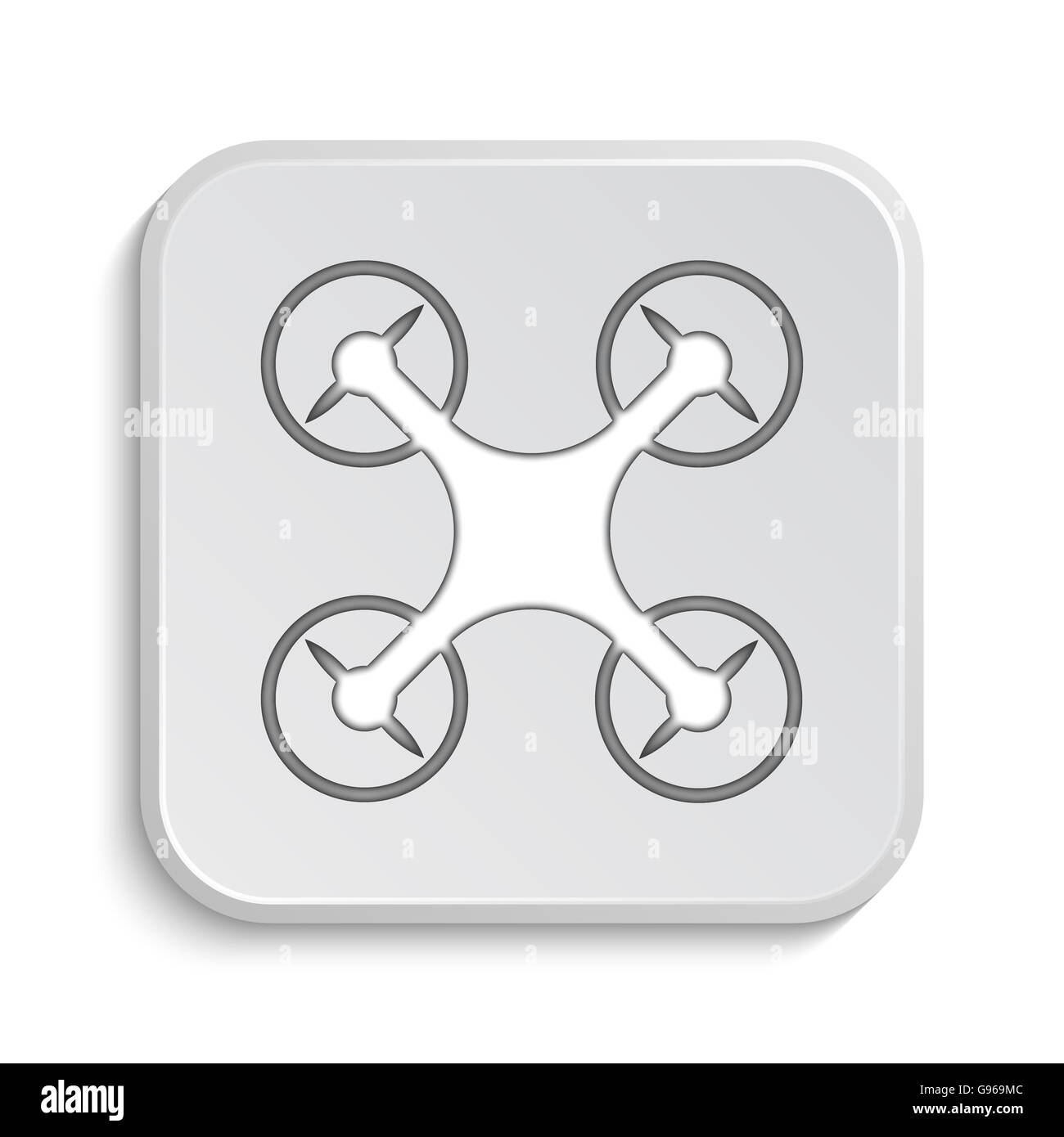 Drone icon. Internet button on white background Stock Photo - Alamy