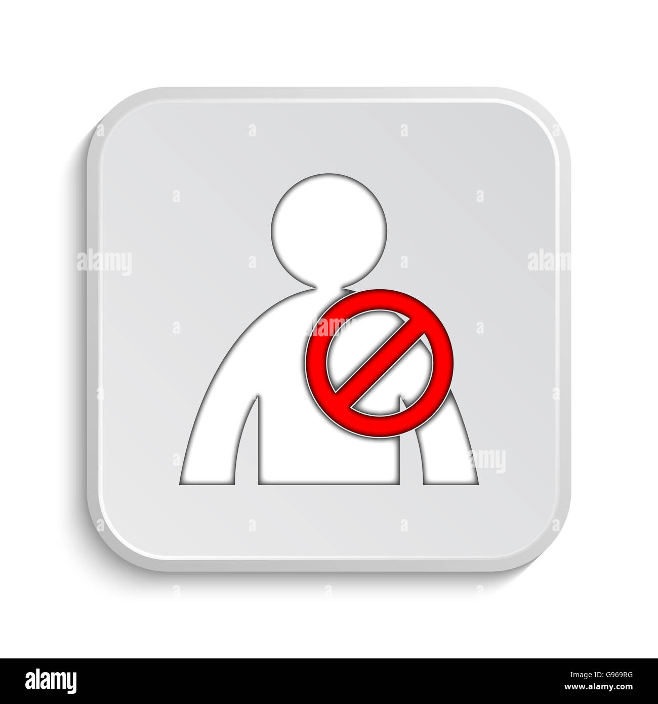 User offline icon. Internet button on white background Stock Photo - Alamy