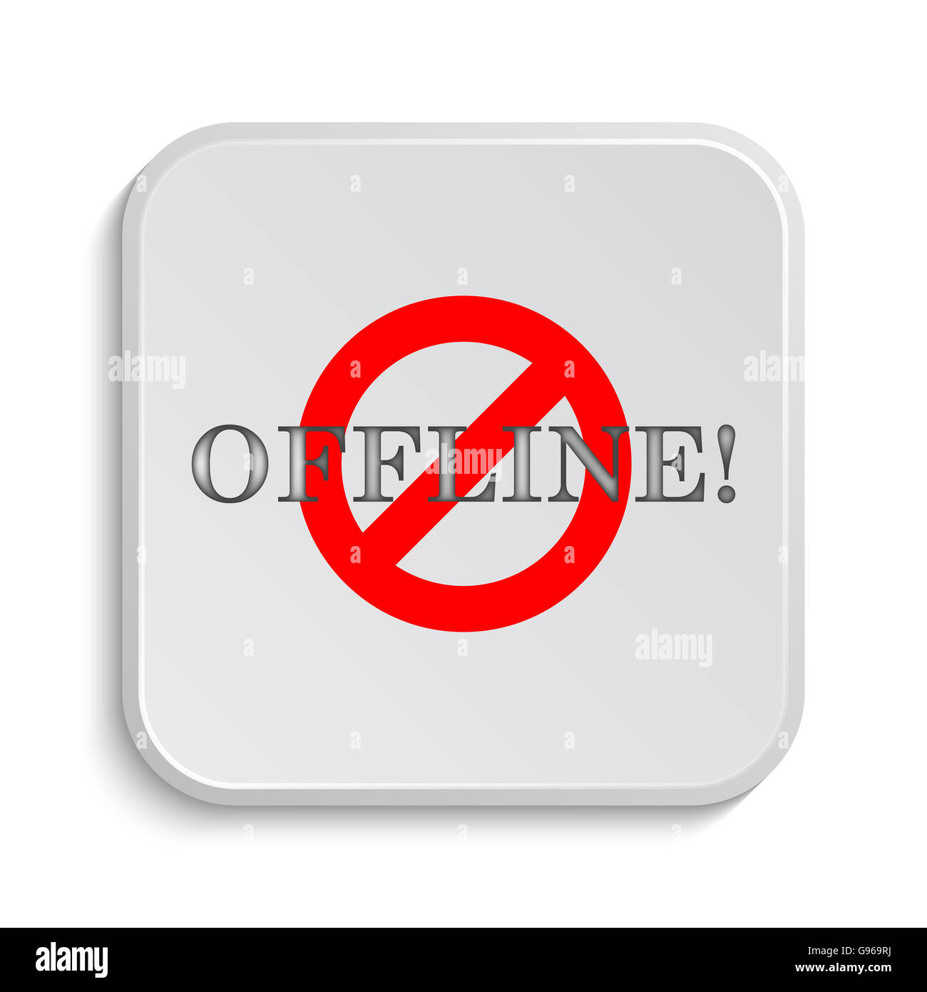 Offline icon. Internet button on white background Stock Photo - Alamy