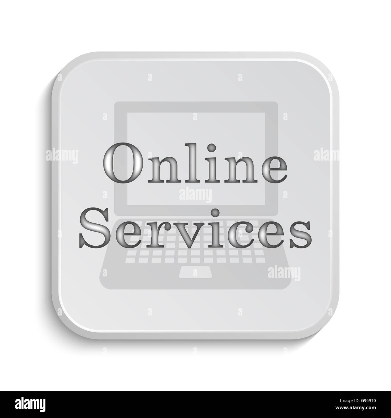 Online services icon. Internet button on white background Stock Photo ...