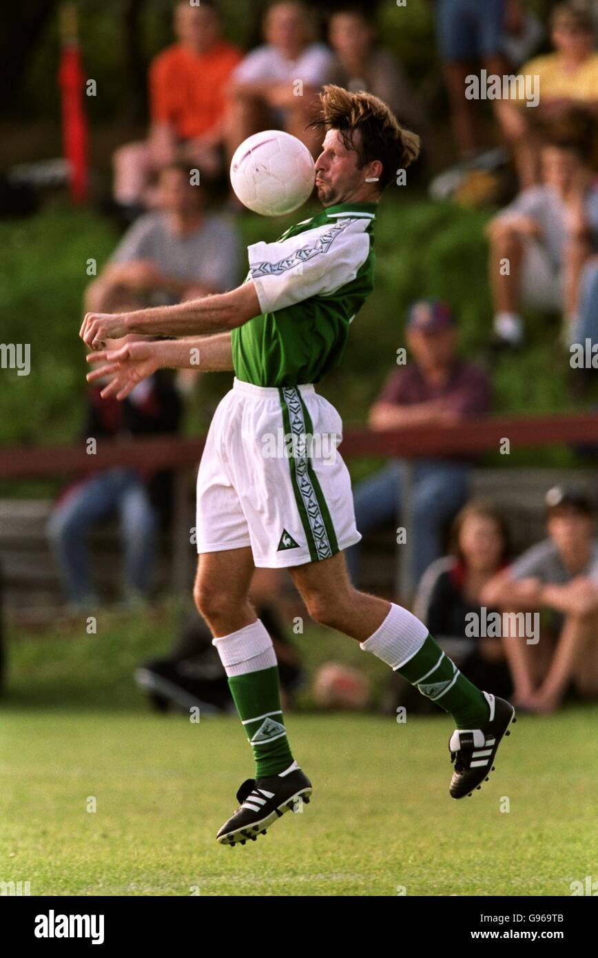 Hibernian's new signing Dirk Lehmann in action in Denmark against AB ...