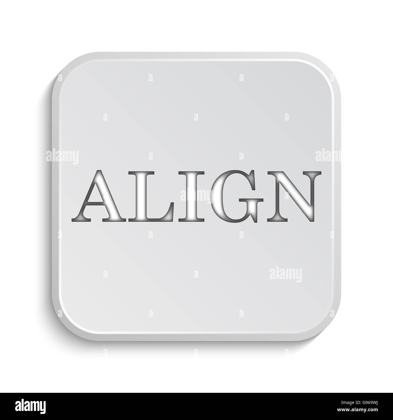 Align icon. Internet button on white background Stock Photo - Alamy