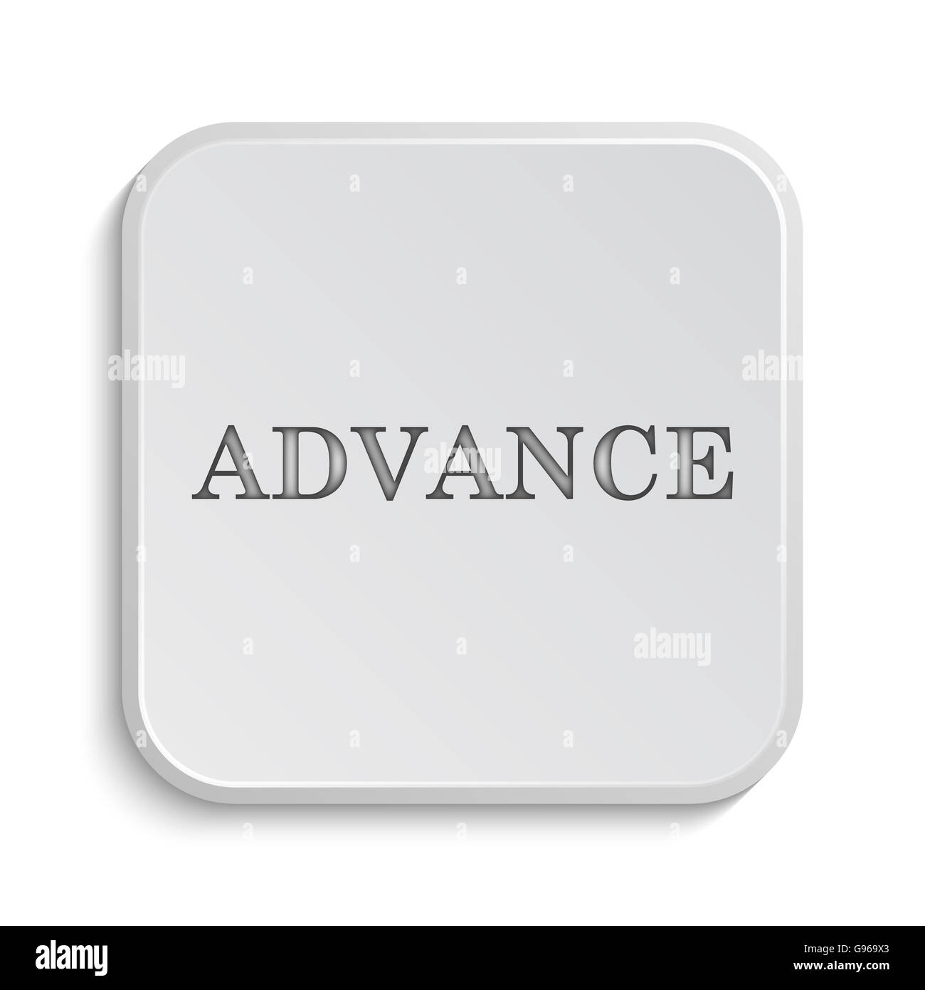 Advance icon. Internet button on white background Stock Photo - Alamy