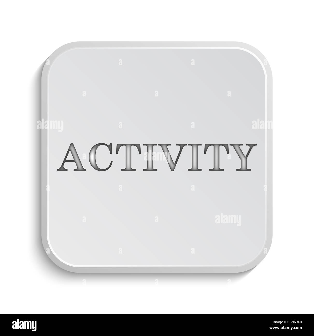 Activity icon. Internet button on white background Stock Photo - Alamy