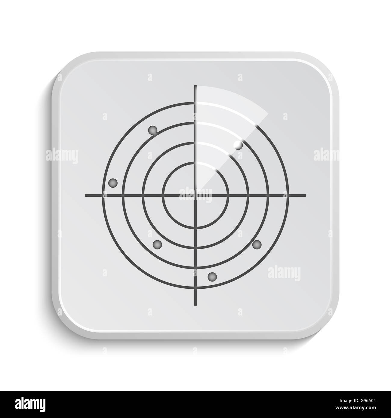 Radar icon. Internet button on white background Stock Photo - Alamy