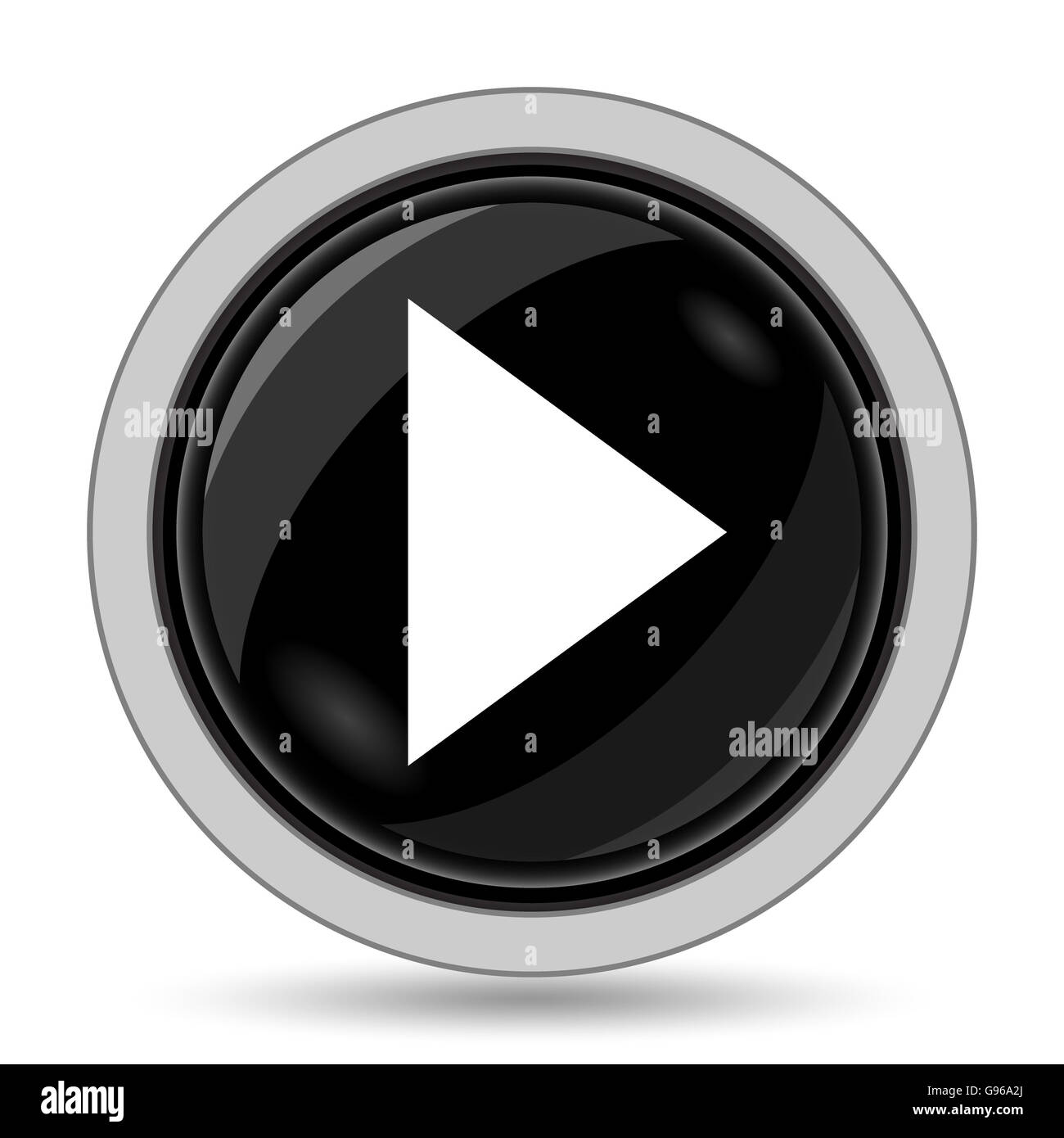 Play sign icon. Internet button on white background Stock Photo - Alamy