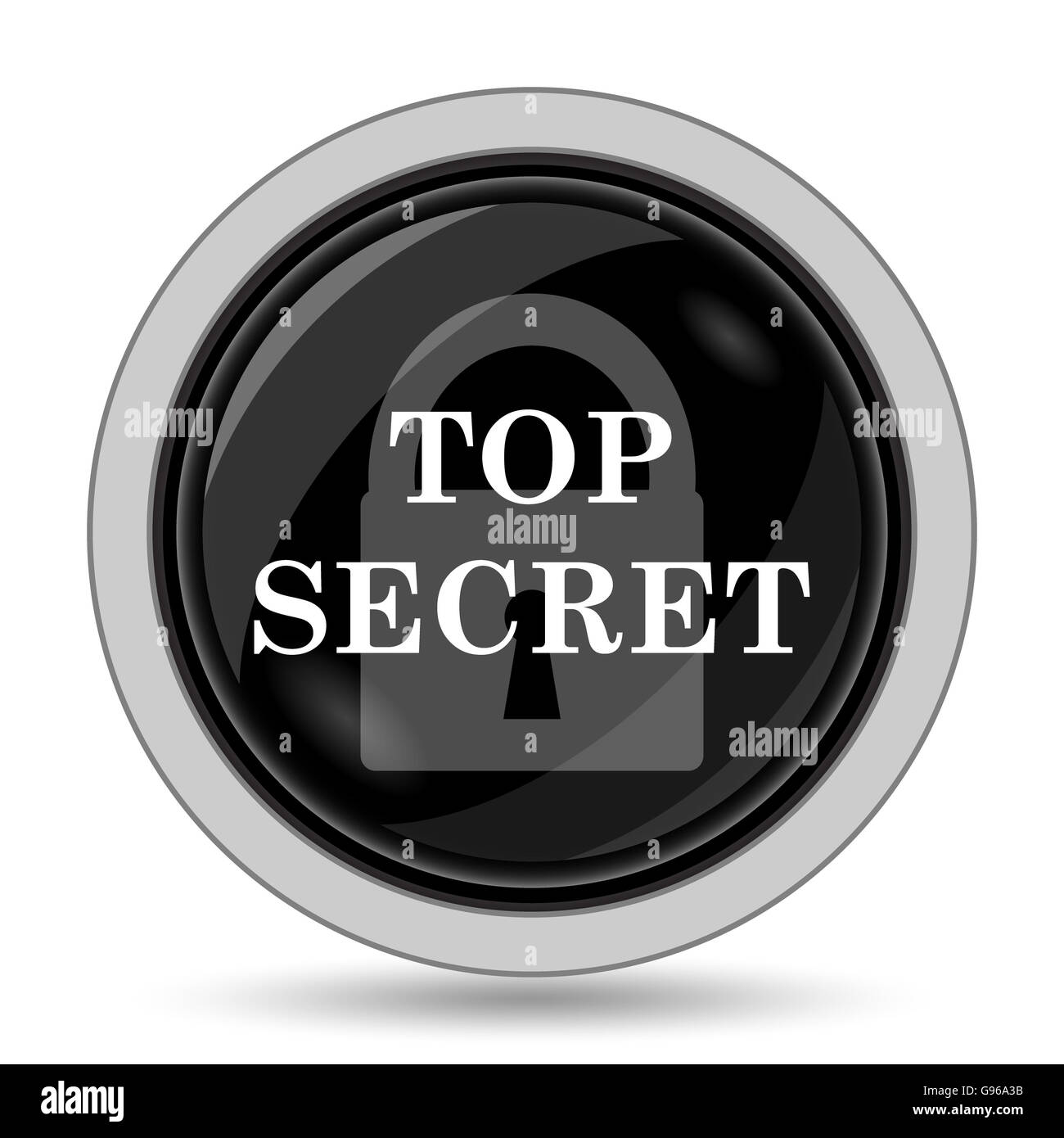 Top secret icon. Internet button on white background Stock Photo - Alamy