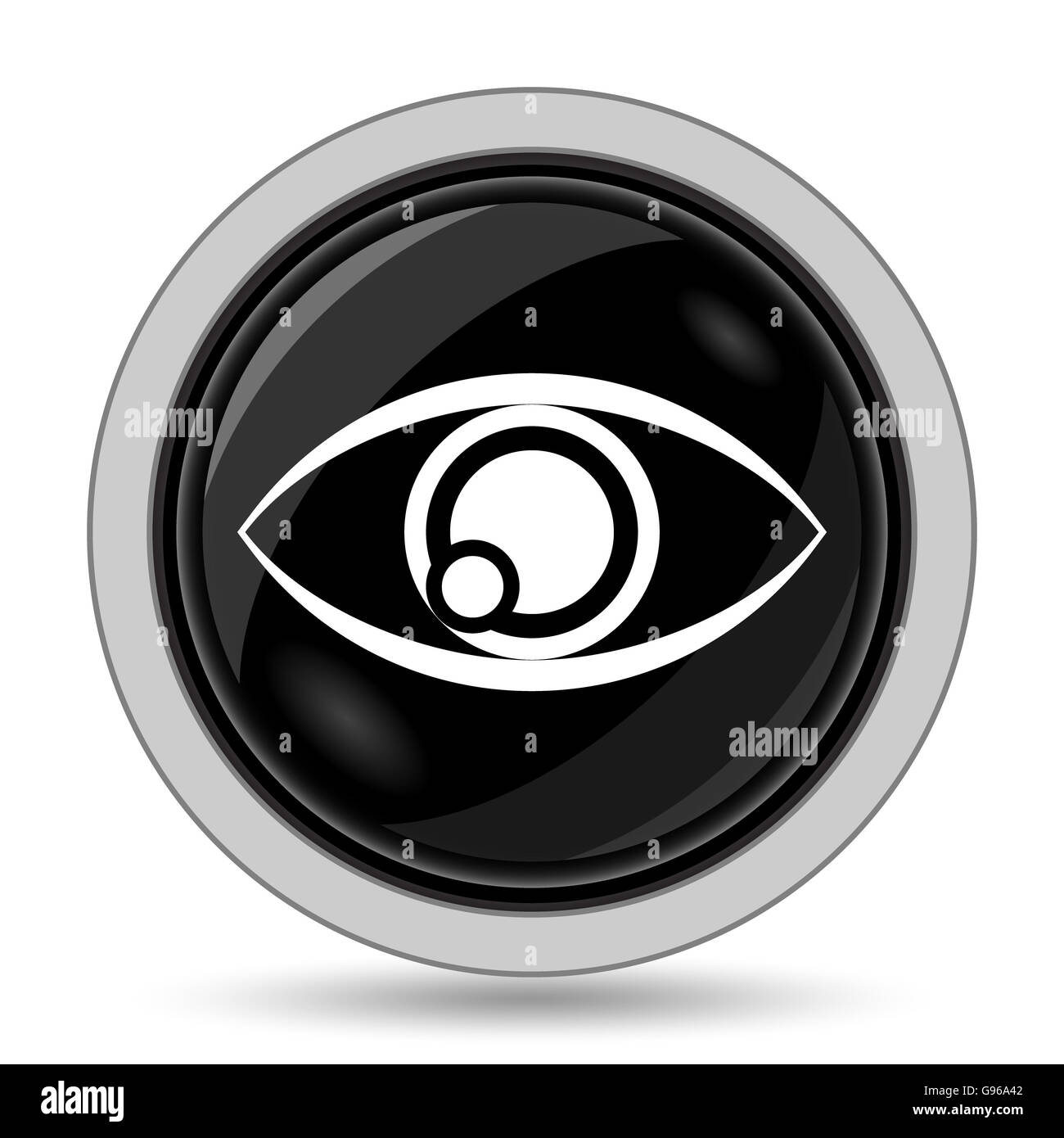 Eye icon. Internet button on white background Stock Photo - Alamy