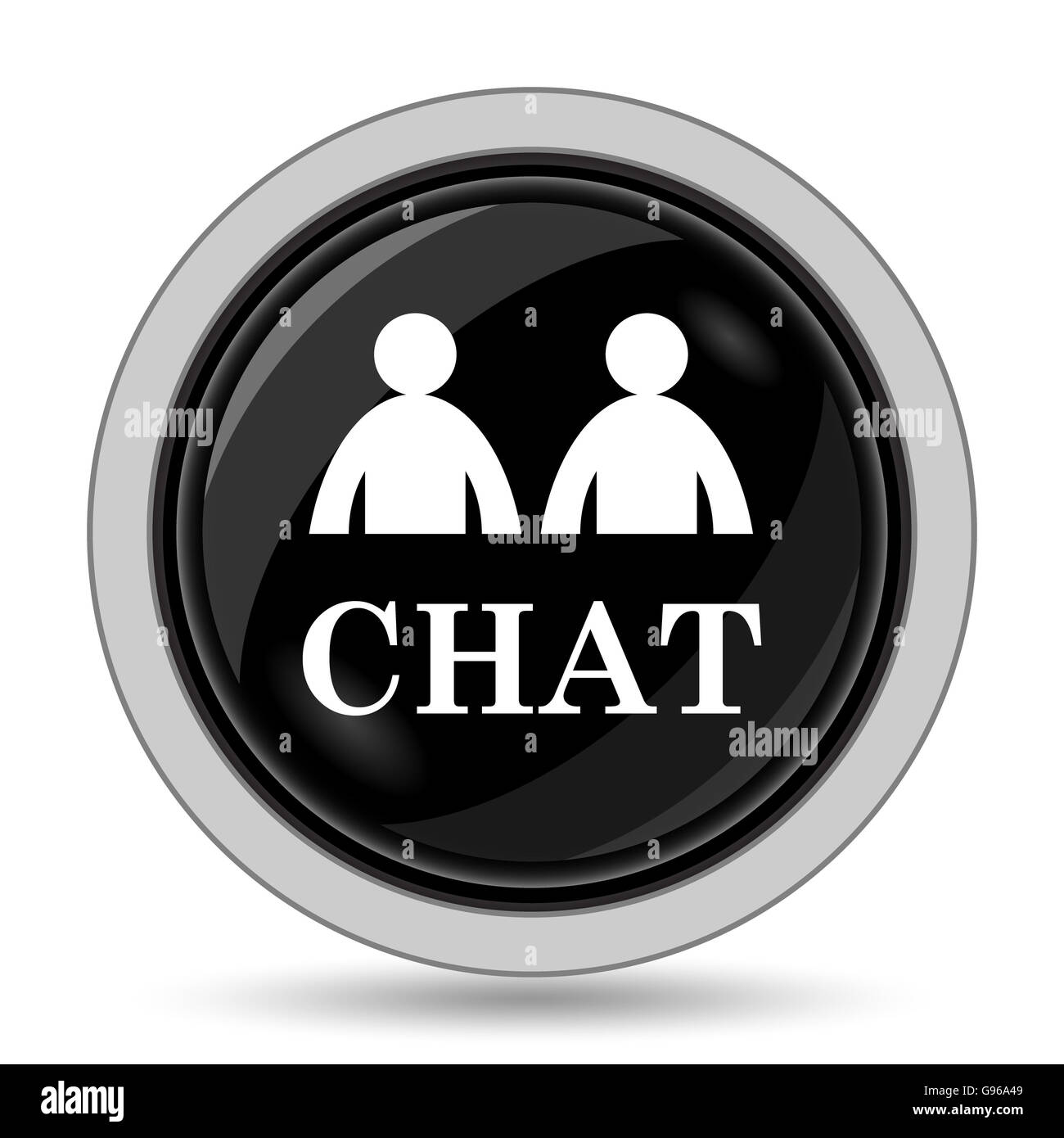 Chat internet button icon Black and White Stock Photos & Images - Alamy