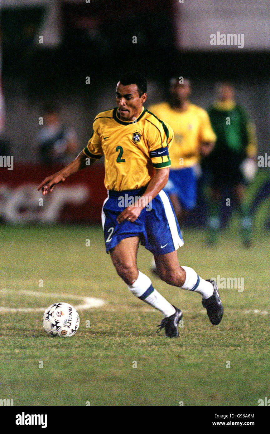 Soccer - Copa America 99 - Quarter Final - Brazil v Argentina. Cafu ...