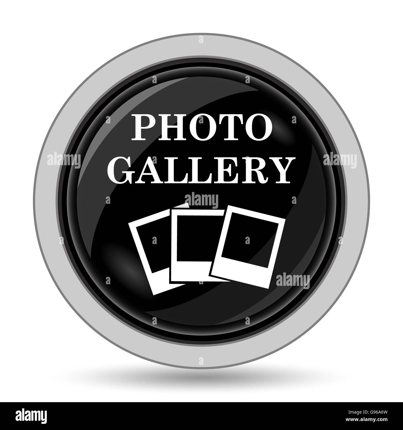 Photo gallery icon. Internet button on white background Stock Photo - Alamy