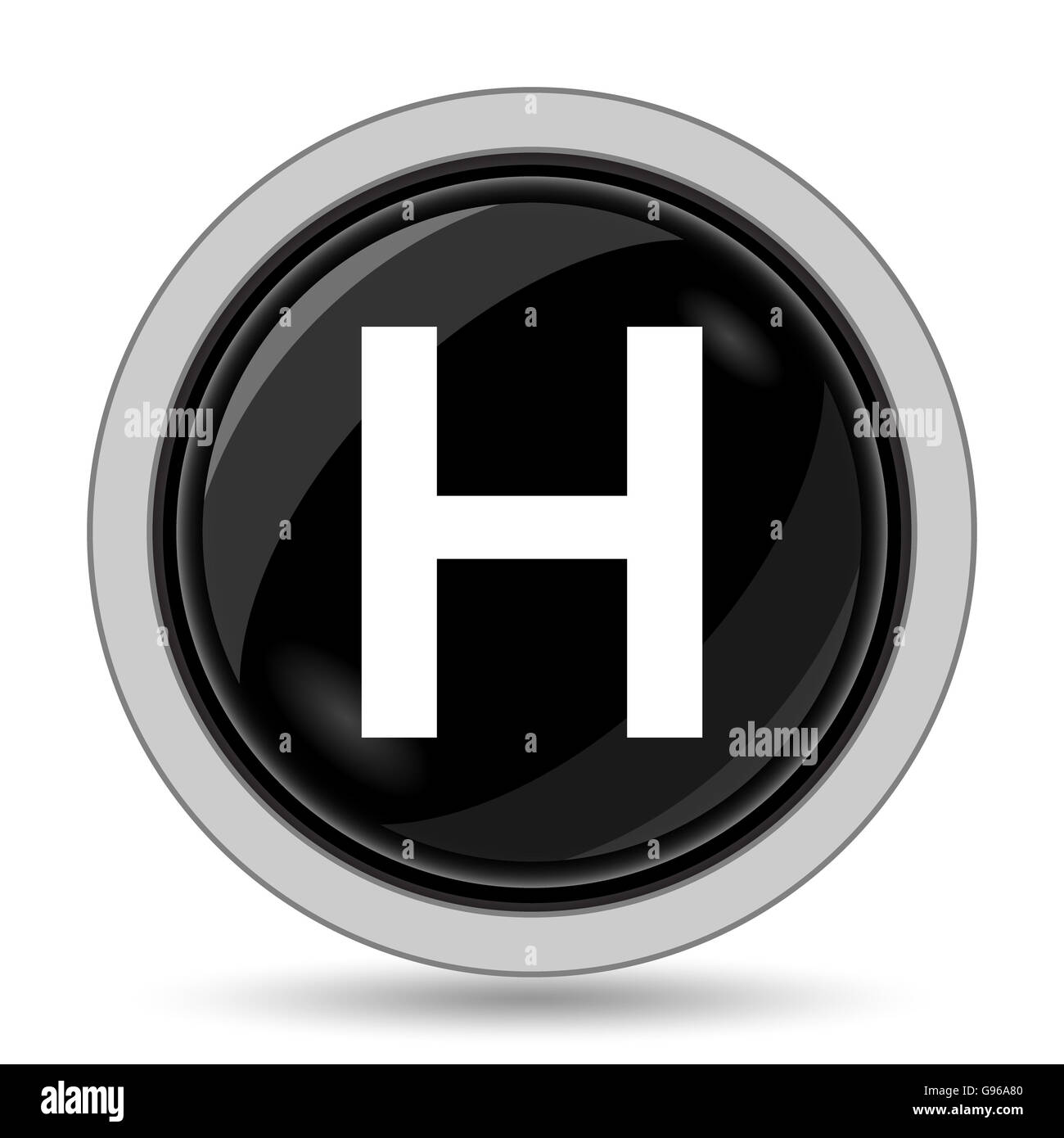 Hospital icon. Internet button on white background Stock Photo - Alamy