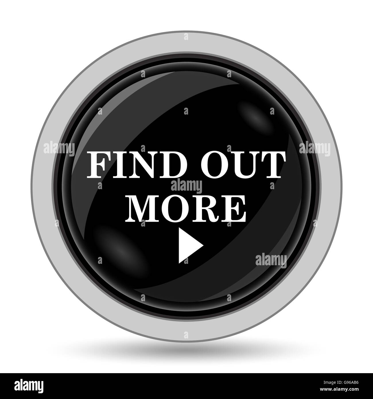 Find out more icon. Internet button on white background Stock Photo - Alamy